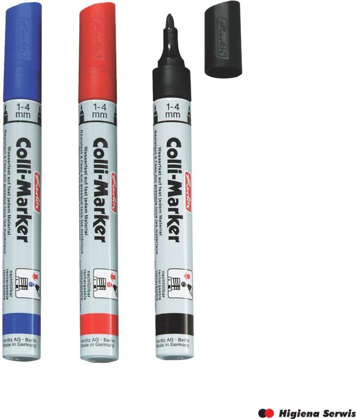 Marker Wodoodporny Colli Czerwony Permanentny 9566738 Herlitz - Ceny i ...