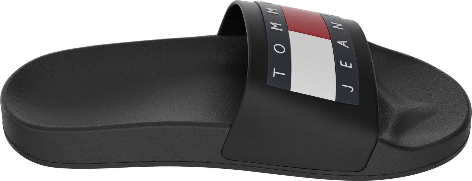 TOMMY HILFIGER KLAPKI DAMSKIE TOMMY JEANS FLAG POOL SLD ESS CZARNE ...