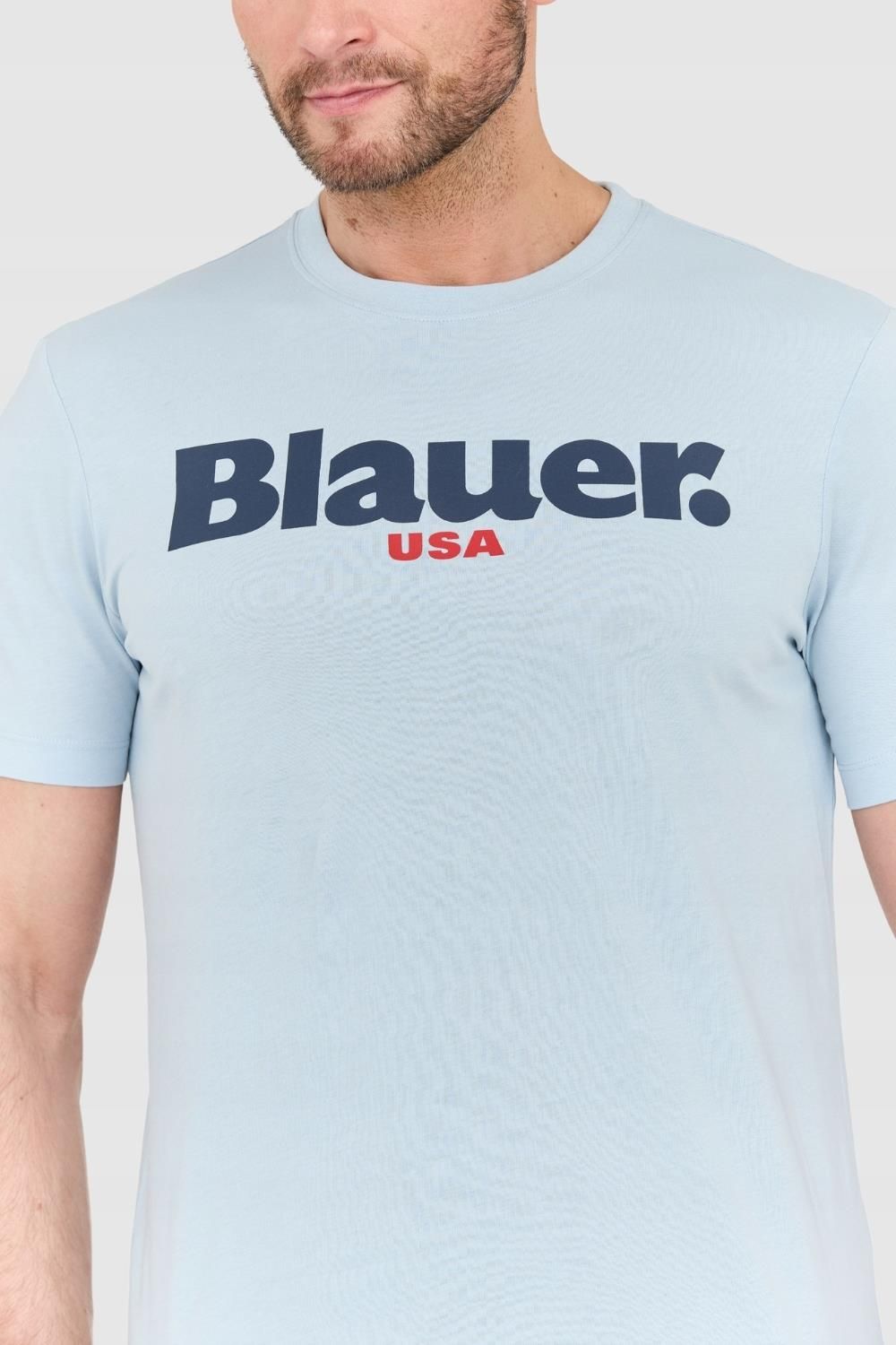Blauer Błękitny męski t-shirt z dużym logo XL - Ceny i opinie - Ceneo.pl
