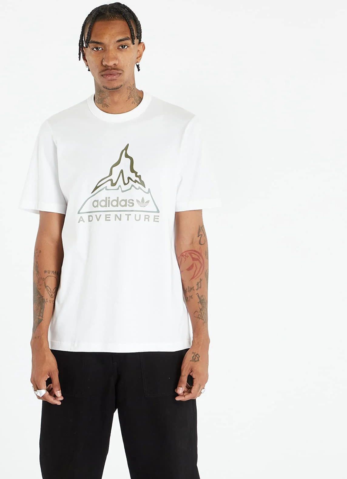 Adidas Originals Adventure Volcano Short Sleeve Tee White - Ceny i ...