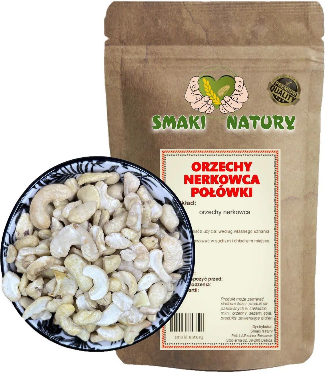 Smakinatury Orzechy Nerkowca Połówki 500g Jakość Premium Nanercz - Ceny i opinie - Ceneo.pl