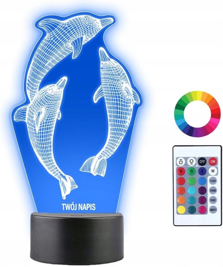 Lampka Nocna 3D Led Delfin Delfiny - Opinie i atrakcyjne ceny na Ceneo.pl