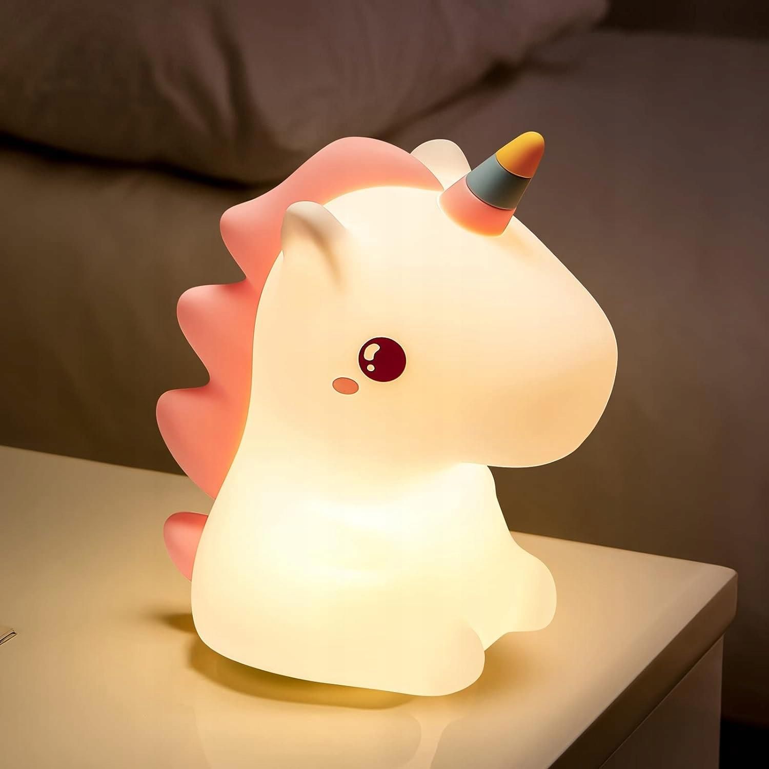 Lampka Nocna Dla Dzieci Z Led Lampka Jednorożec Dotykowa - Opinie i ...