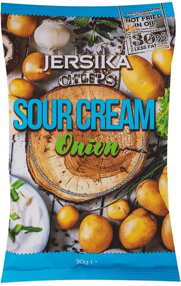Jersika S Chipsy Ziemniaczane O Smaku Kwaśnej Śmietany I Cebuli 90g ...