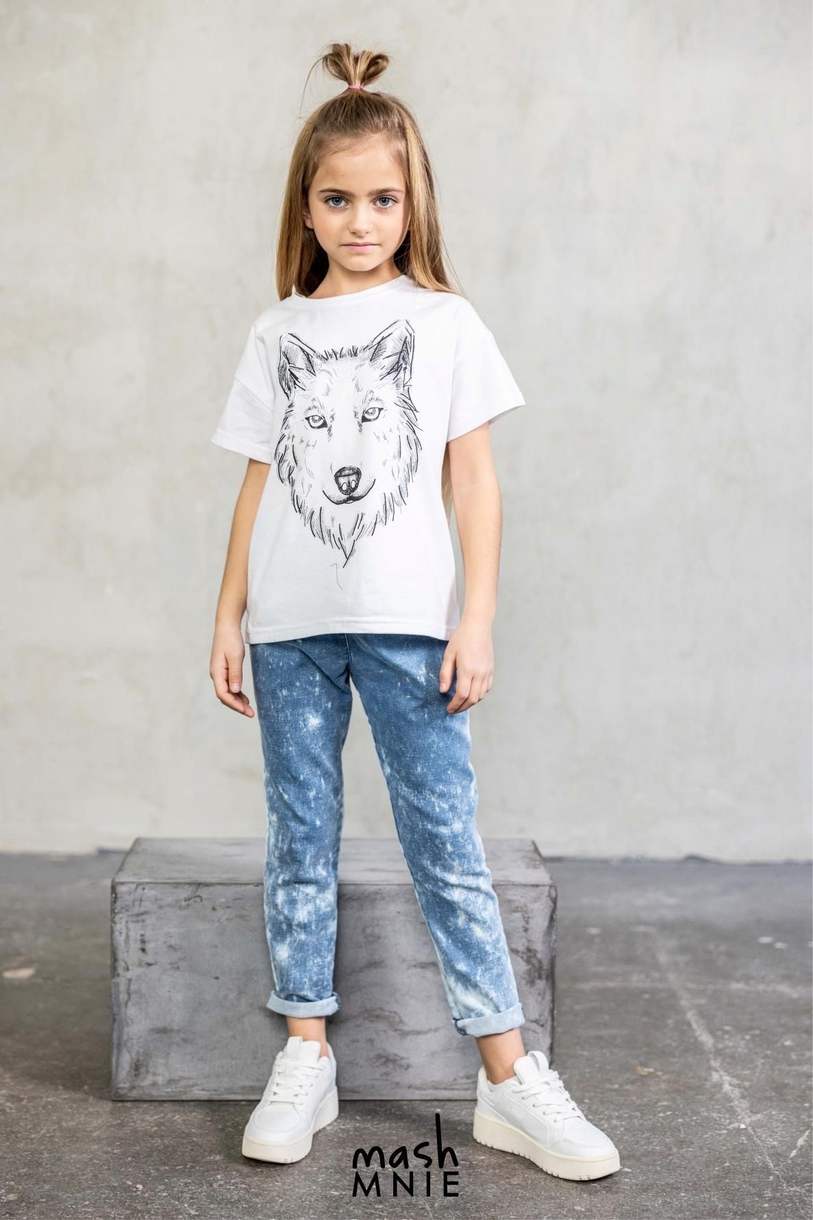 Biały t-shirt z wilkiem Mash Mnie rozm. 104/110 - Ceny i opinie - Ceneo.pl
