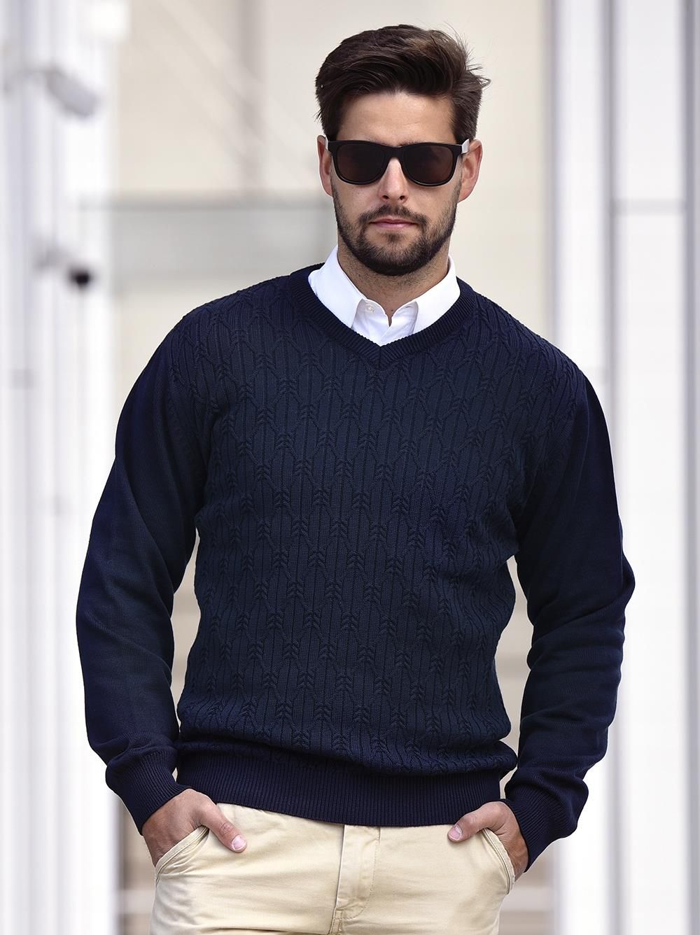 Sweter Męski W Serek Granat roz. 4XL - Ceny i opinie - Ceneo.pl