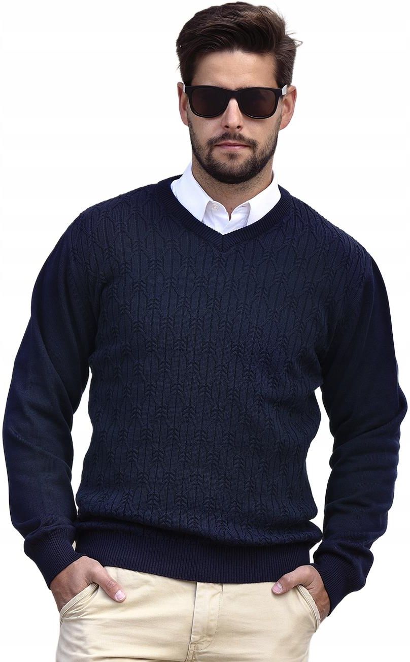 Sweter Męski W Serek Granat roz. 4XL - Ceny i opinie - Ceneo.pl