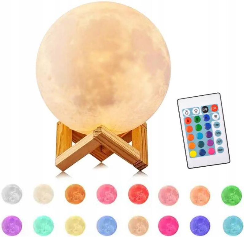 Lampa Księżyc 3D Led Rgb Lampka Nocna Moon Light Moonlight Pilot - Opinie i atrakcyjne ceny na ...