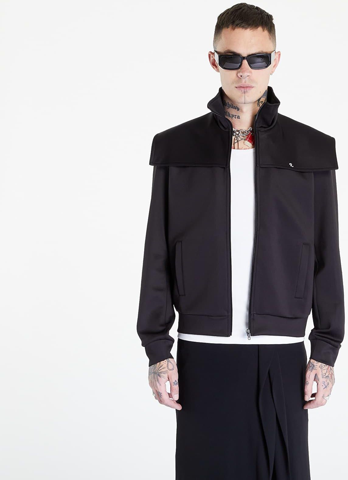 RAF SIMONS Zip Up Track Jacket With Strom Flap Black - Ceny i opinie ...