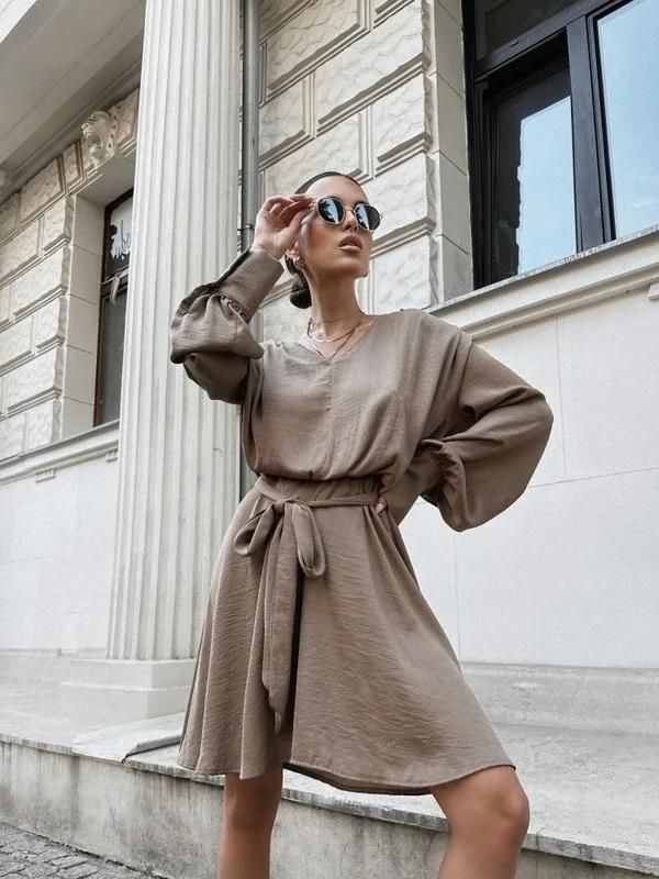 Sukienka Cocomore Cecilia New brąz S - Ceny i opinie - Ceneo.pl