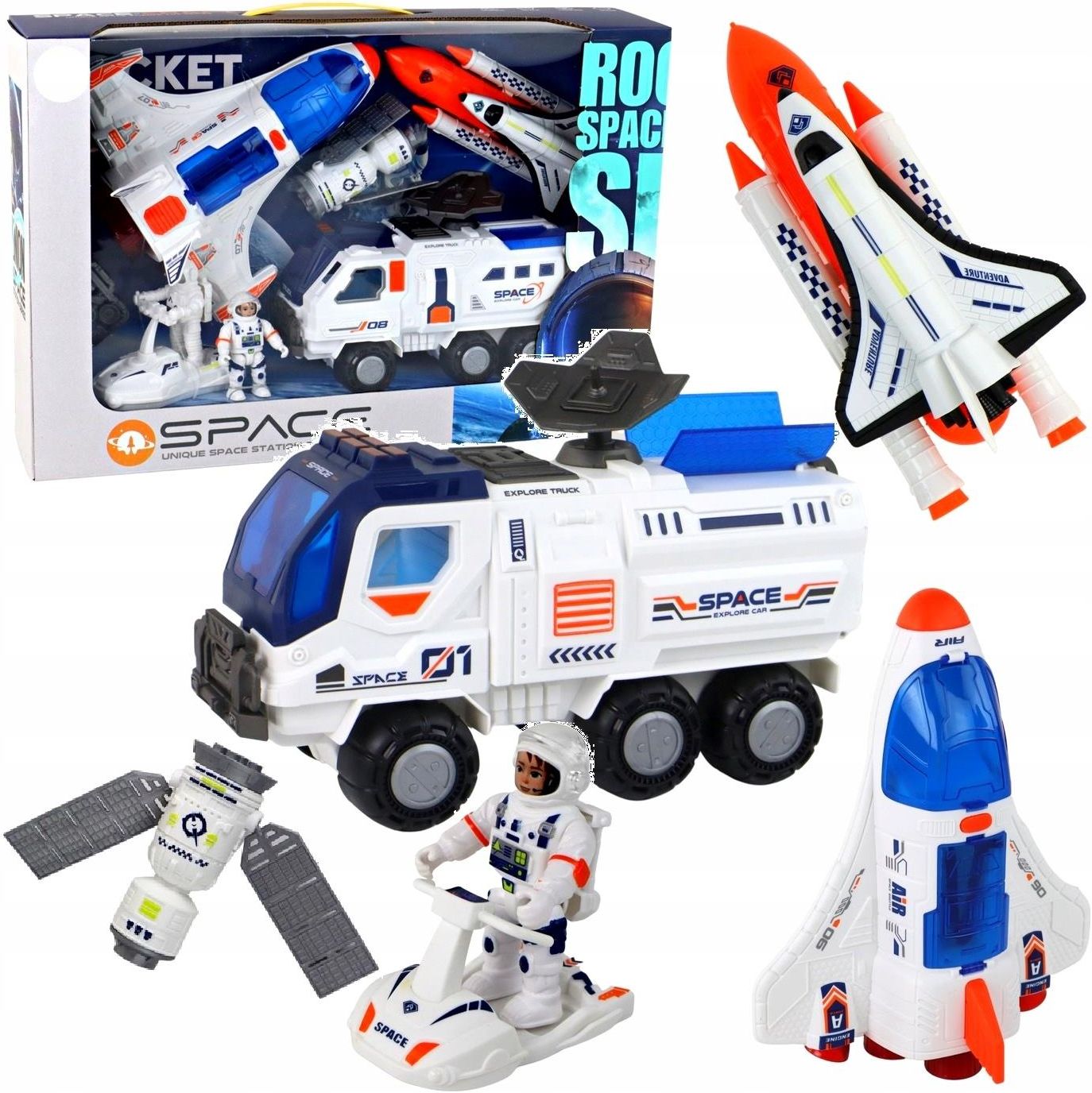 Qulki Duży Zestaw Space Rakieta Kosmiczna Prom Kosmiczny Kosmos Kosmonauta Auto - Ceny i opinie ...