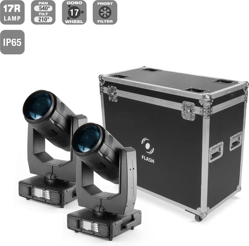 Flash 2x Moving Head 17R Beam IP65 + Case - Sprzęt oświetleniowy - Ceny ...
