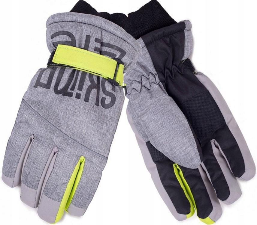 16 Rękawiczki dziecięce Narciarskie zima narty śnieg pięciopalcowe ...