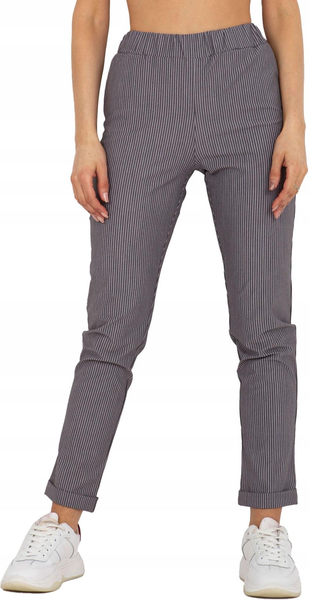 Klasyczne Spodnie Damskie materiałowe w paski - Ceny i opinie - Ceneo.pl