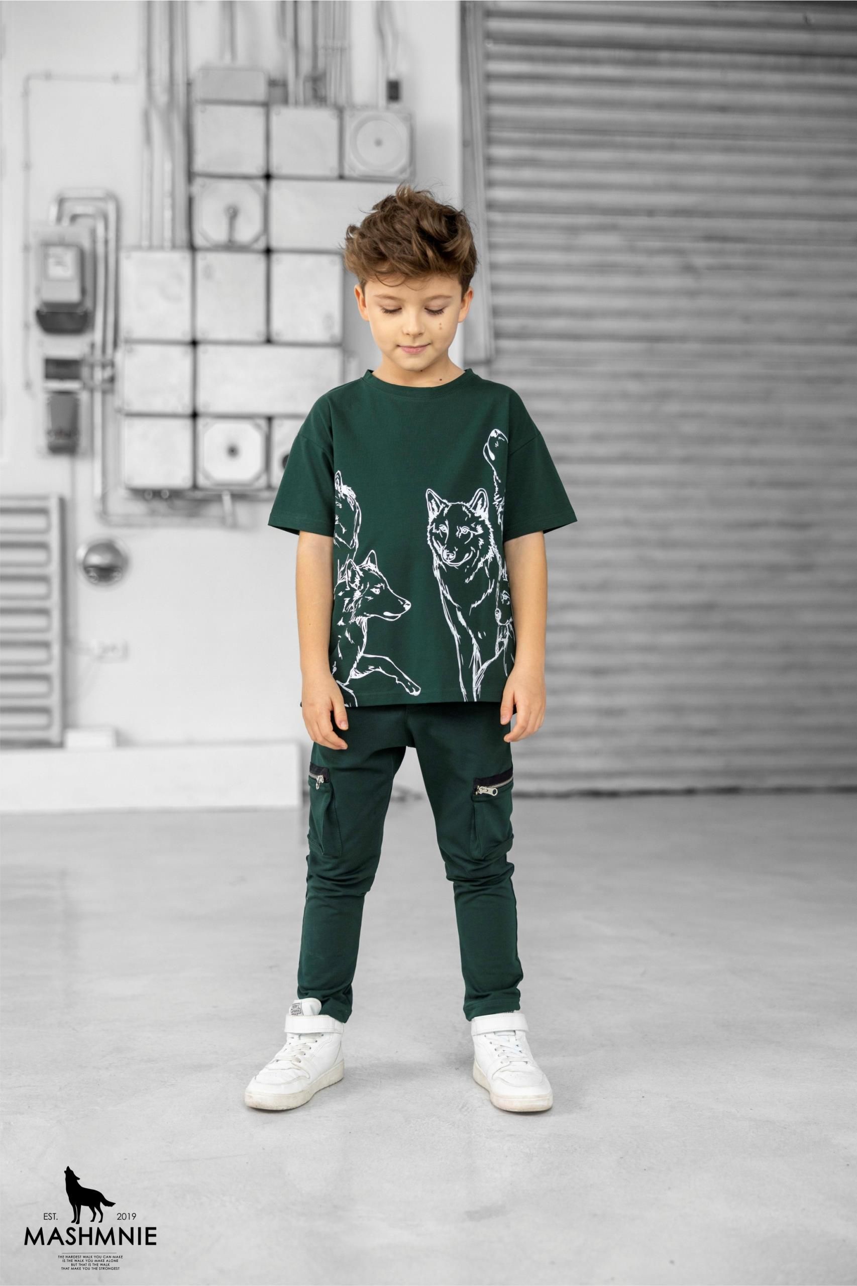 Bawełniany zielony chłopięcy t-shirt Mash mnie rozm. 152/158 - Ceny i ...