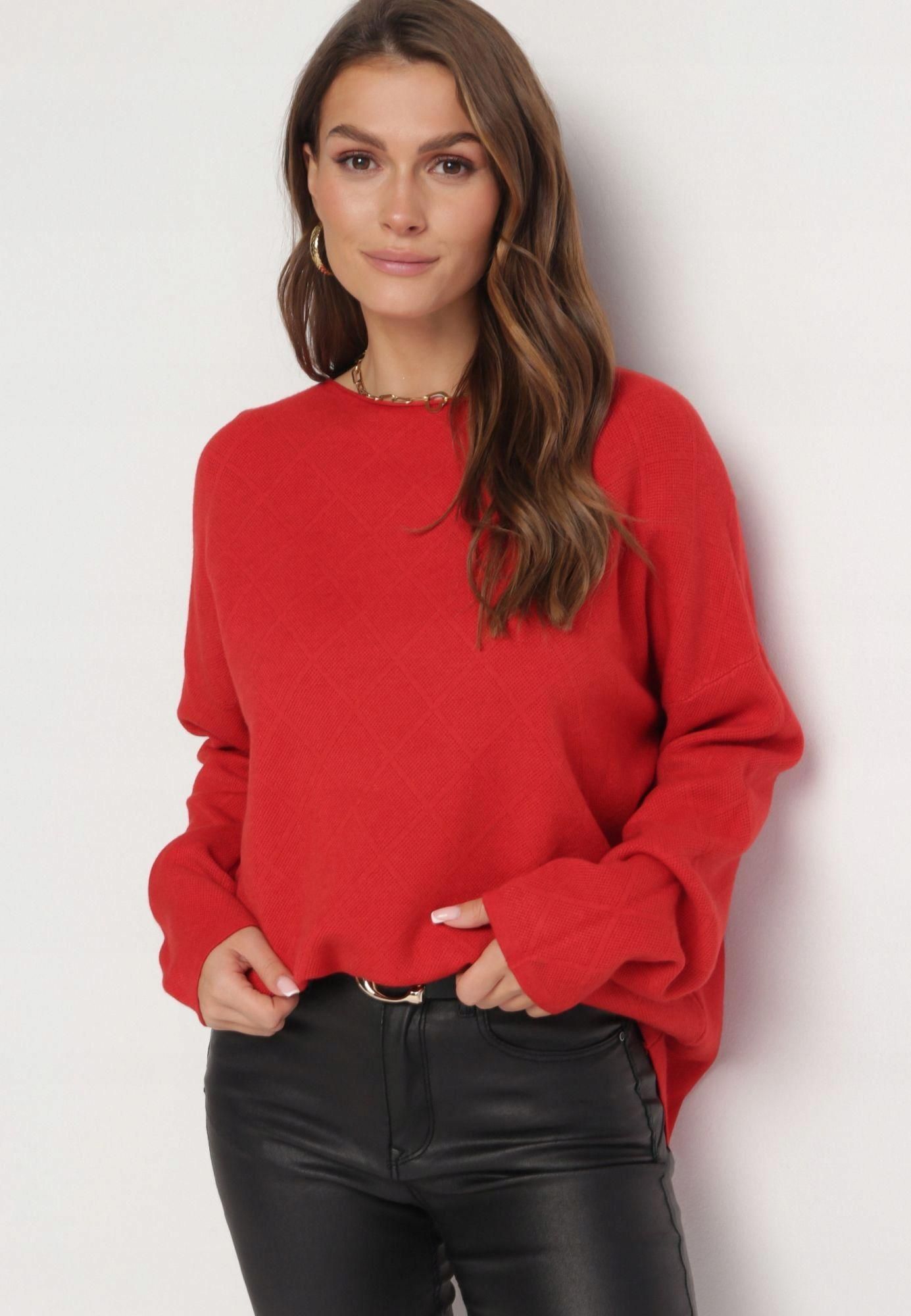 Born2Be Czerwony Sweter damski XL/XXL Zima - Ceny i opinie - Ceneo.pl