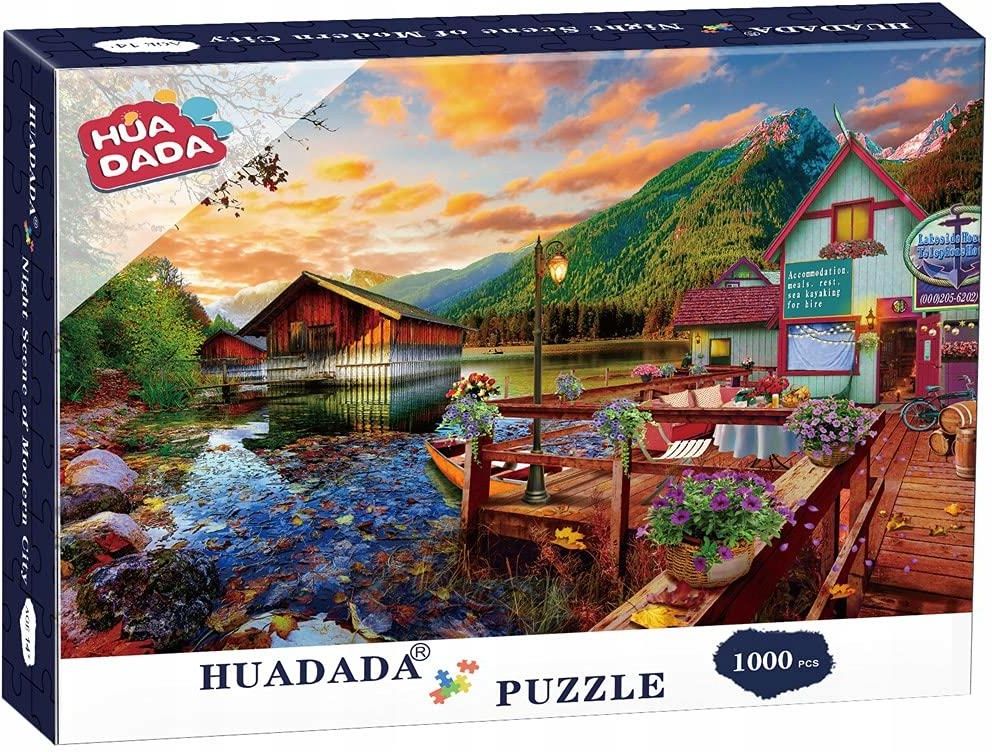 Huadada Zestaw 1000El. Puzzli Wioska W Górach Kolorowa - Ceny i opinie ...