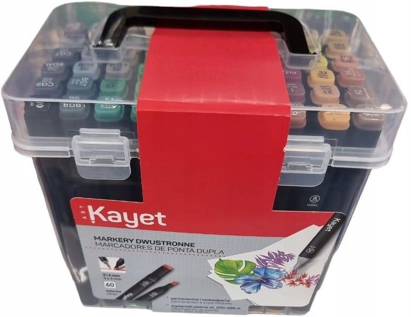 Kayet Markery Dwustronne Permanentne Wodoodporne 60 Kolorów - Ceny i ...