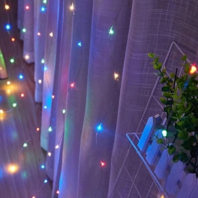 Hurtnet Kurtyna Świetlna Led Druciki Sople Pilot Kolorowa Usb 2X2M ...