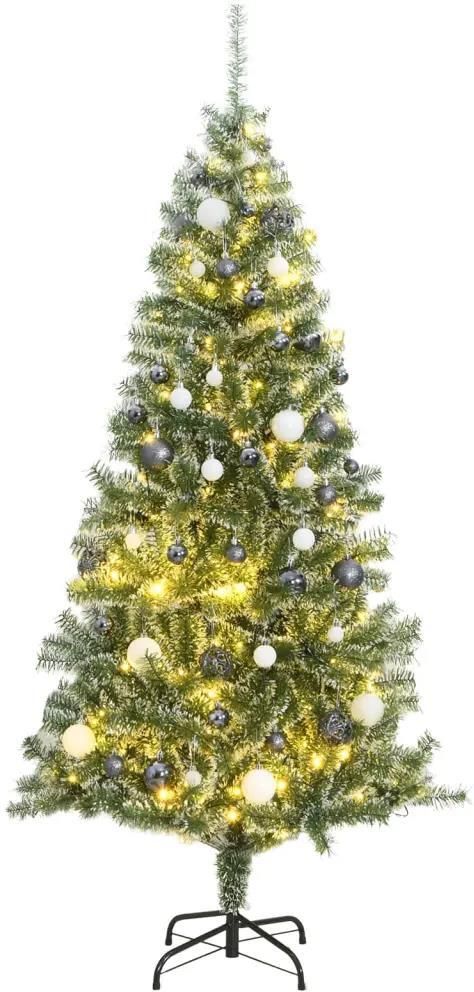 VidaXL Sztuczna Choinka Z 300 Led Bombkami I Śniegiem 210 Cm 3210162 ...