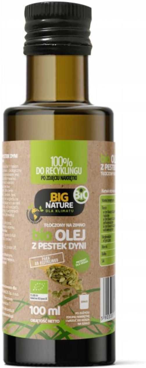 Big Nature - olej z pestek dyni, tłoczony na zimno, BIO, 100 ml - Ceny i opinie - Ceneo.pl