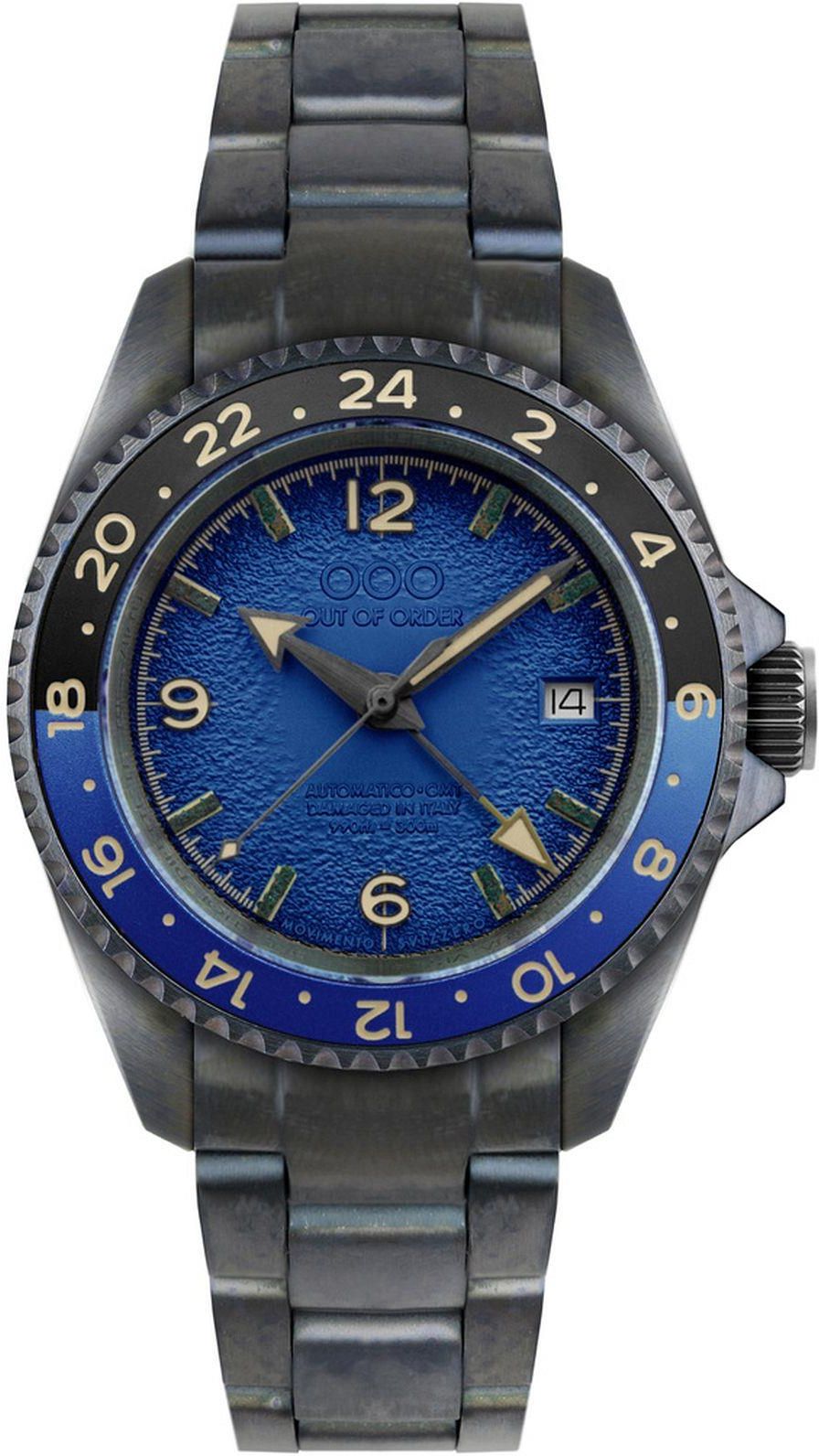 Out Of Order OOO.001-24.BL Blue Trecento Swiss Automatic GMT - Zegarki ...