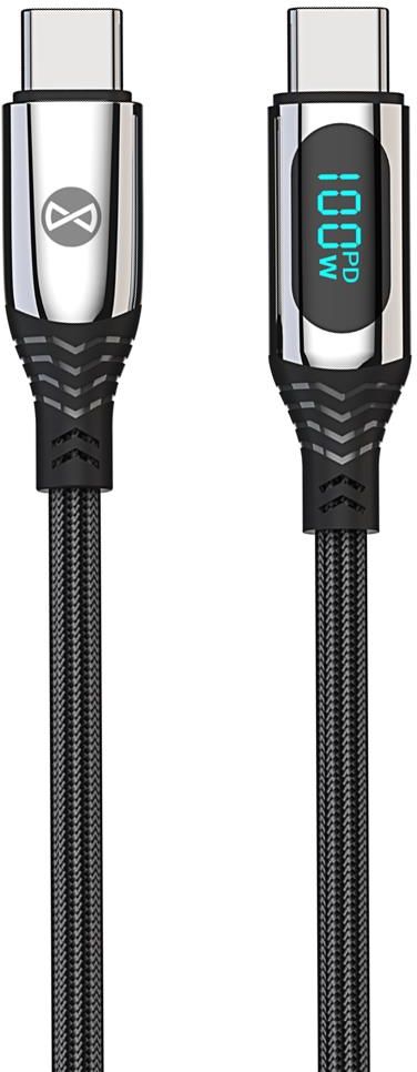 Kabel USB-C/USB-C 100W Forever LCD 1m czarny - Opinie i ceny na Ceneo.pl