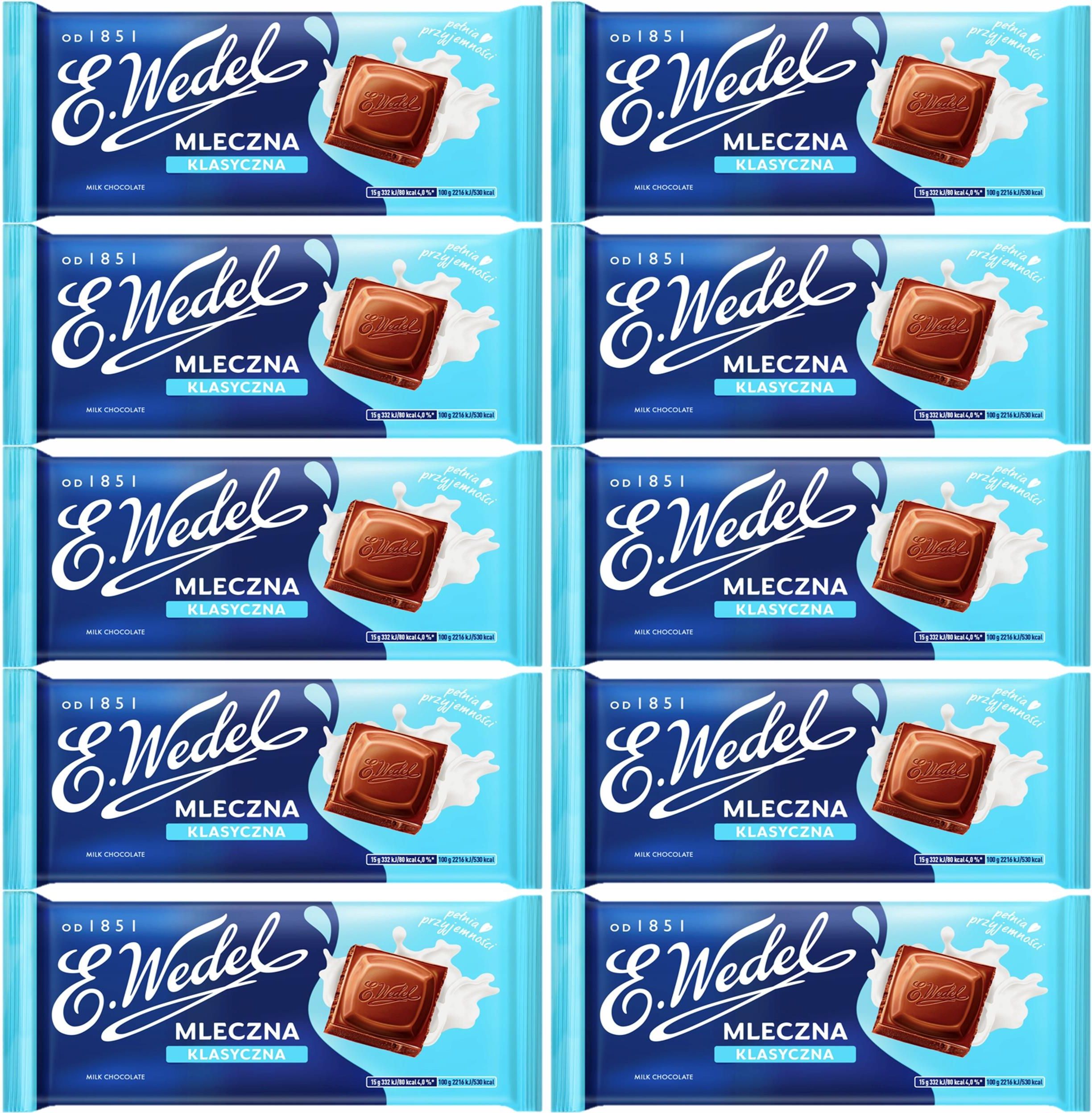 E.Wedel E. Wedel 10 X Czekolada Klasyczna Mleczna 90g - Ceny i opinie ...