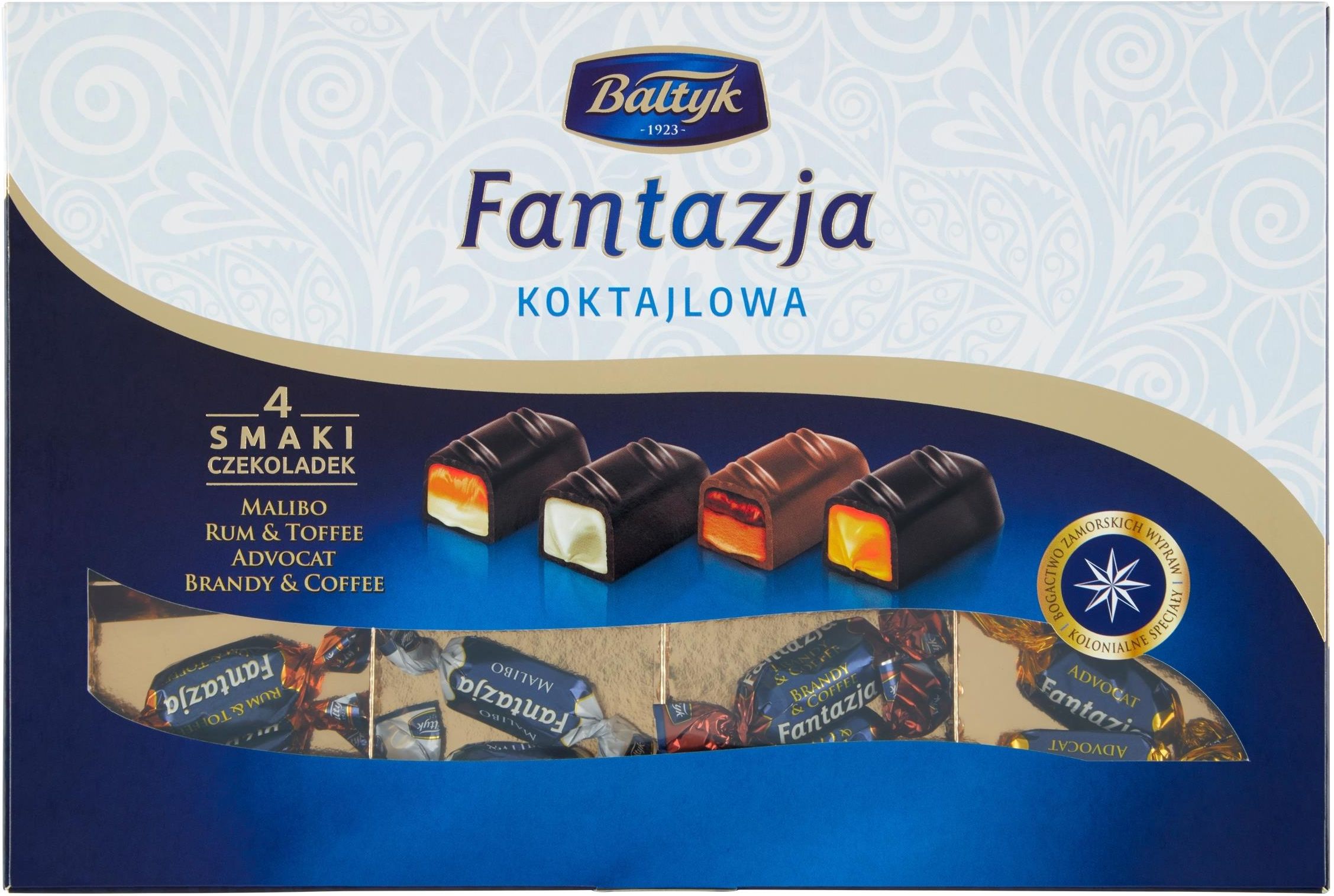 Bałtyk Czekoladki Bombonierka Fantazja Koktajlowa 4 Smaki Z Alkoholem ...