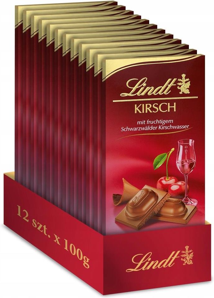 Lindt Zestaw Czekolad Mlecznych Z Kirsch 12X100g - Ceny i opinie - Ceneo.pl