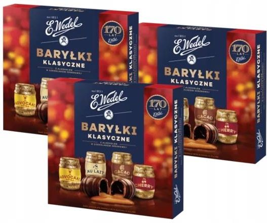 E.Wedel 3 X Baryłki Klasyczne Z Alkoholem W Czekoladzie Deserowej 200g ...