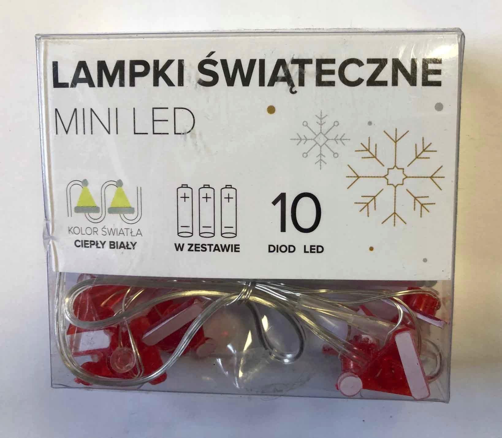 Smukee Lampki Świąteczne Mini Led 10Szt 1,2M Czapka Mikoł 12667918504 ...