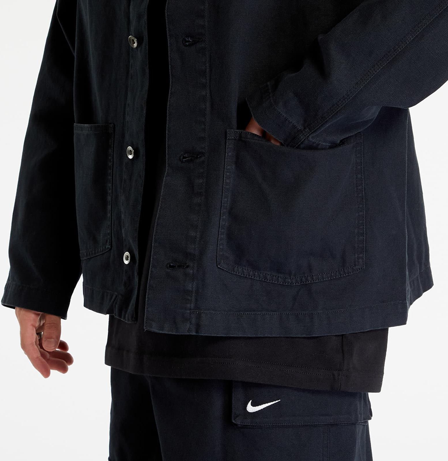 Nike Life Men's Unlined Chore Coat Black/ White - Ceny i opinie - Ceneo.pl