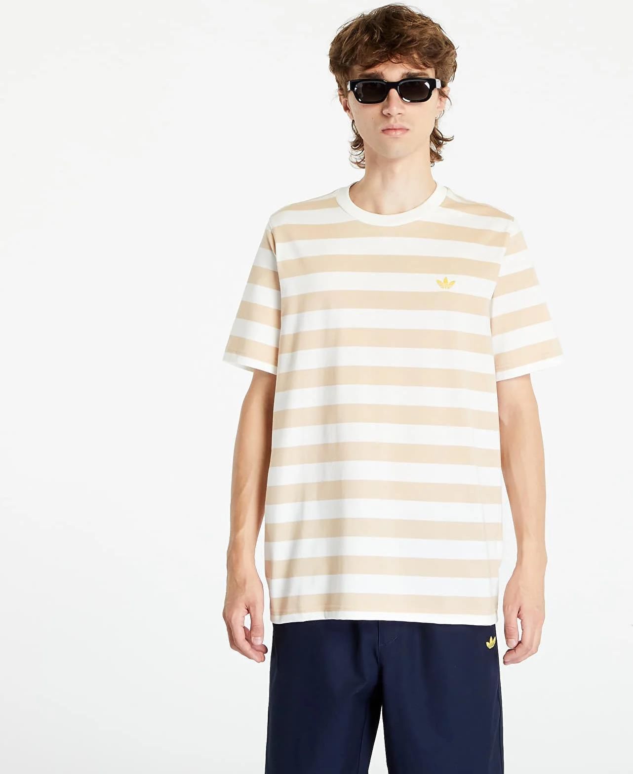 Adidas Originals Nice 3-Striped Short Sleeve Tee Off White - Ceny i ...