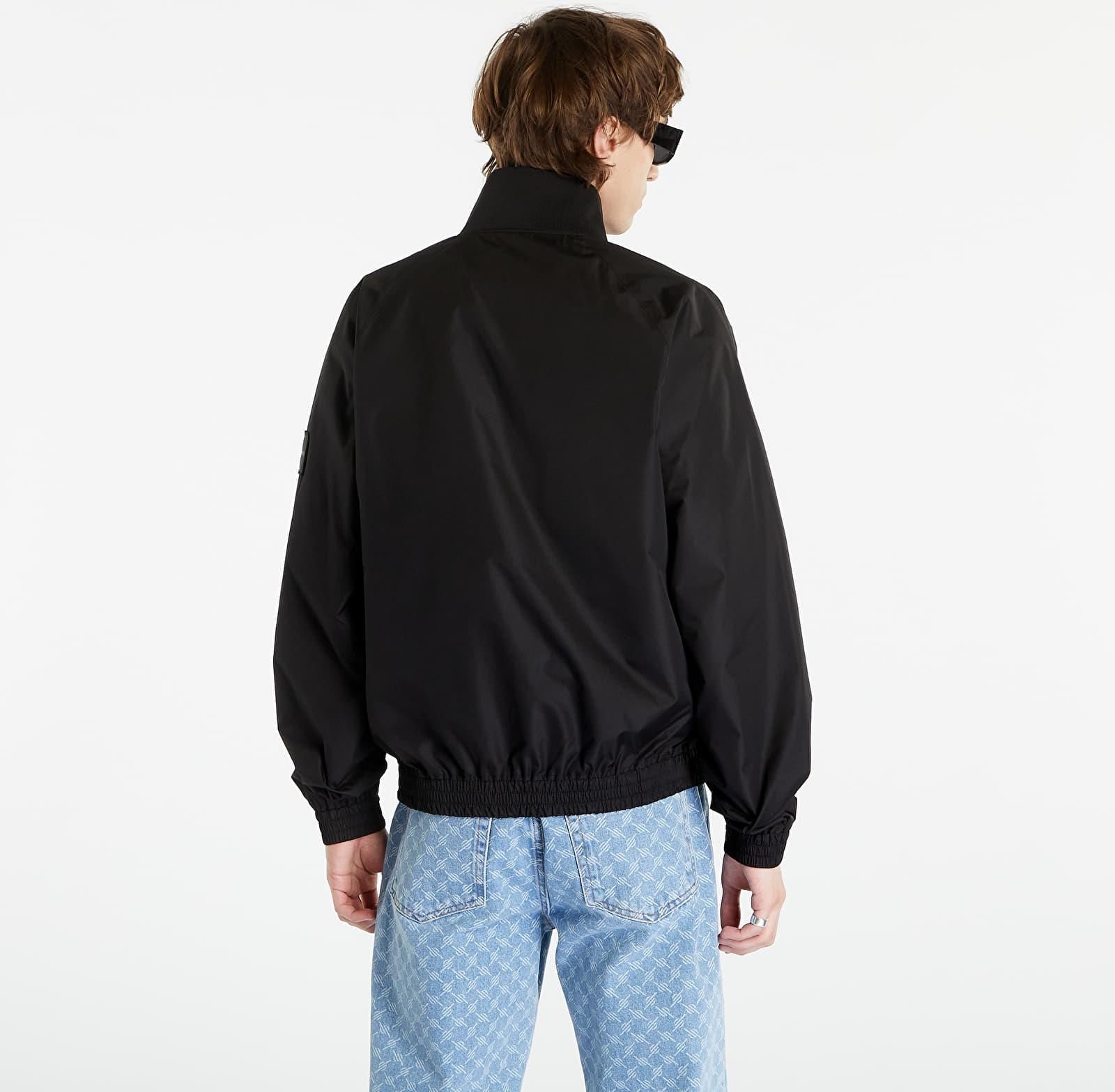 CALVIN KLEIN JEANS Recycled Polyester Zip Up Jacket Black - Ceny i ...