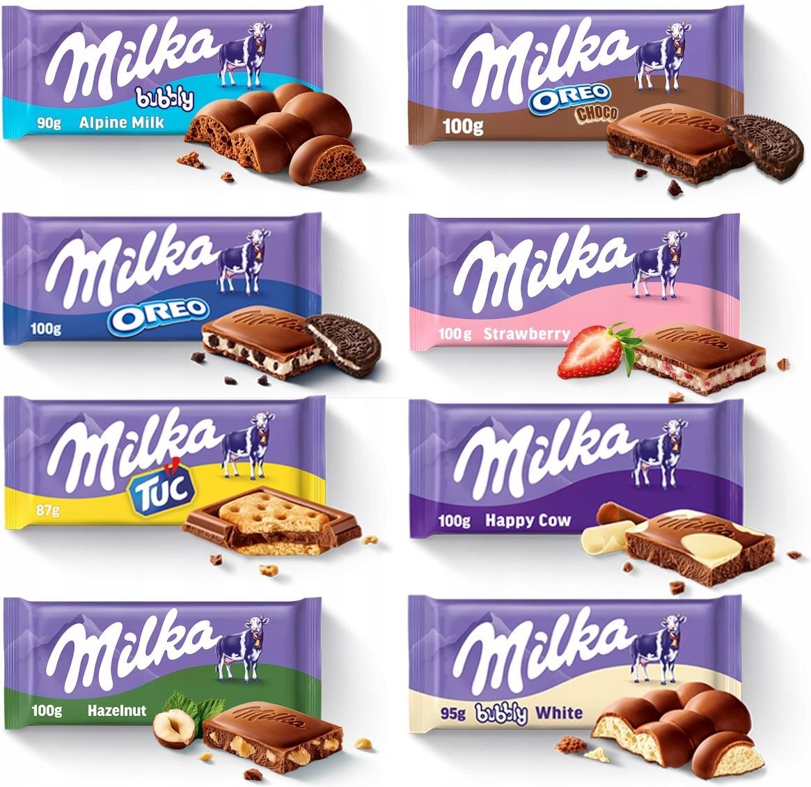 Milka Zestaw Czekolady Mleczne Mix Smaków 8szt. - Ceny i opinie - Ceneo.pl