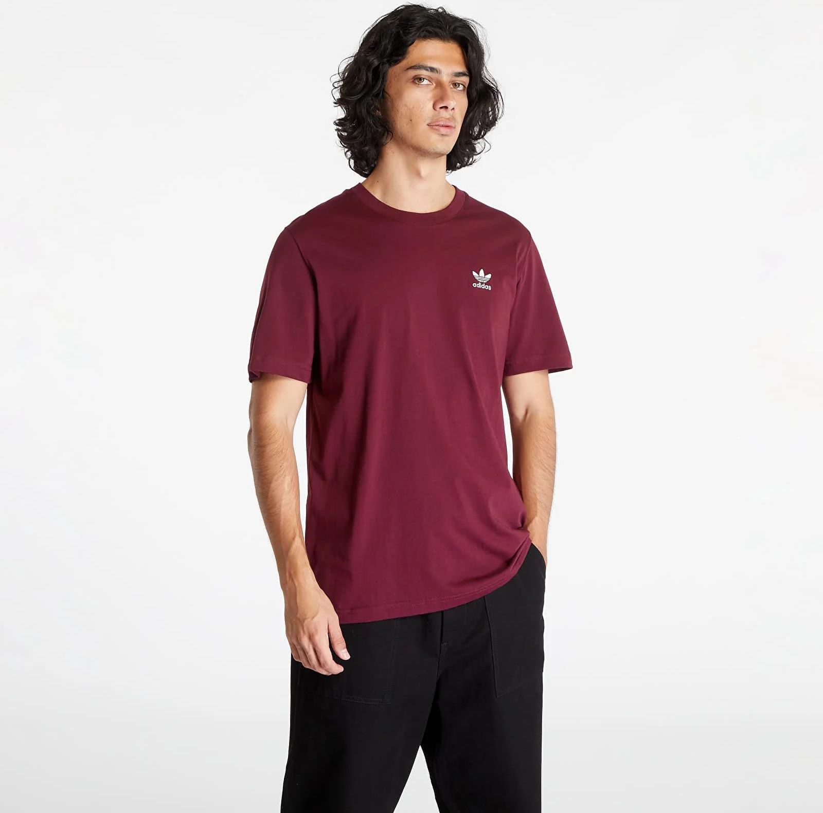 Adidas Originals Essential Tee Maroon/ White - Ceny i opinie - Ceneo.pl