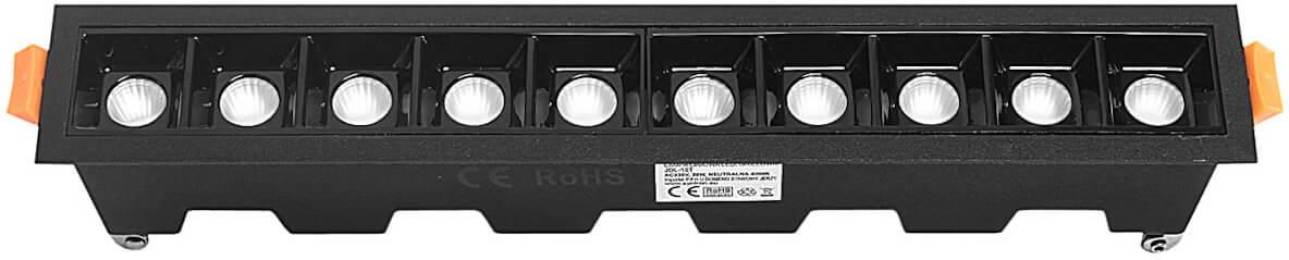 Domenoled Podtynkowa Lampa Sufitowa Domeno Led 20W 4000K Czarna (587 ...