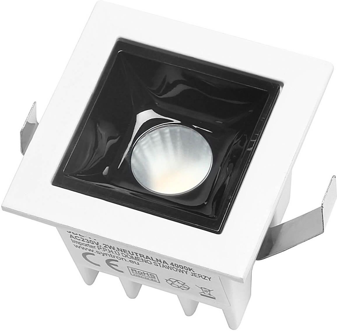 Domenoled Kwadratowa Lampa Podtynkowa Domeno Led 2W 4000K Biała (575 ...