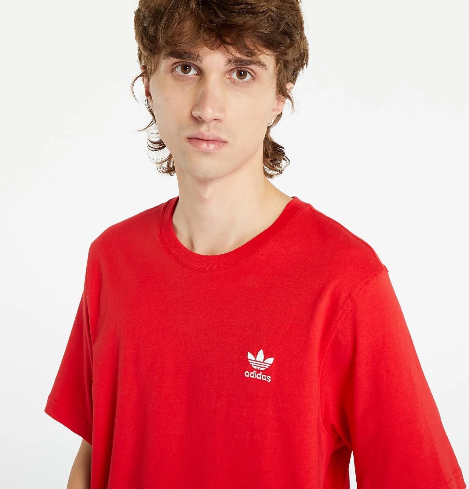 Adidas Originals Essential Tee Better Scarlet / White - Ceny i opinie ...