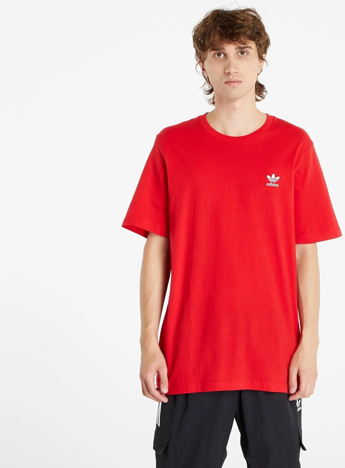 Adidas Originals Essential Tee Better Scarlet / White - Ceny i opinie ...