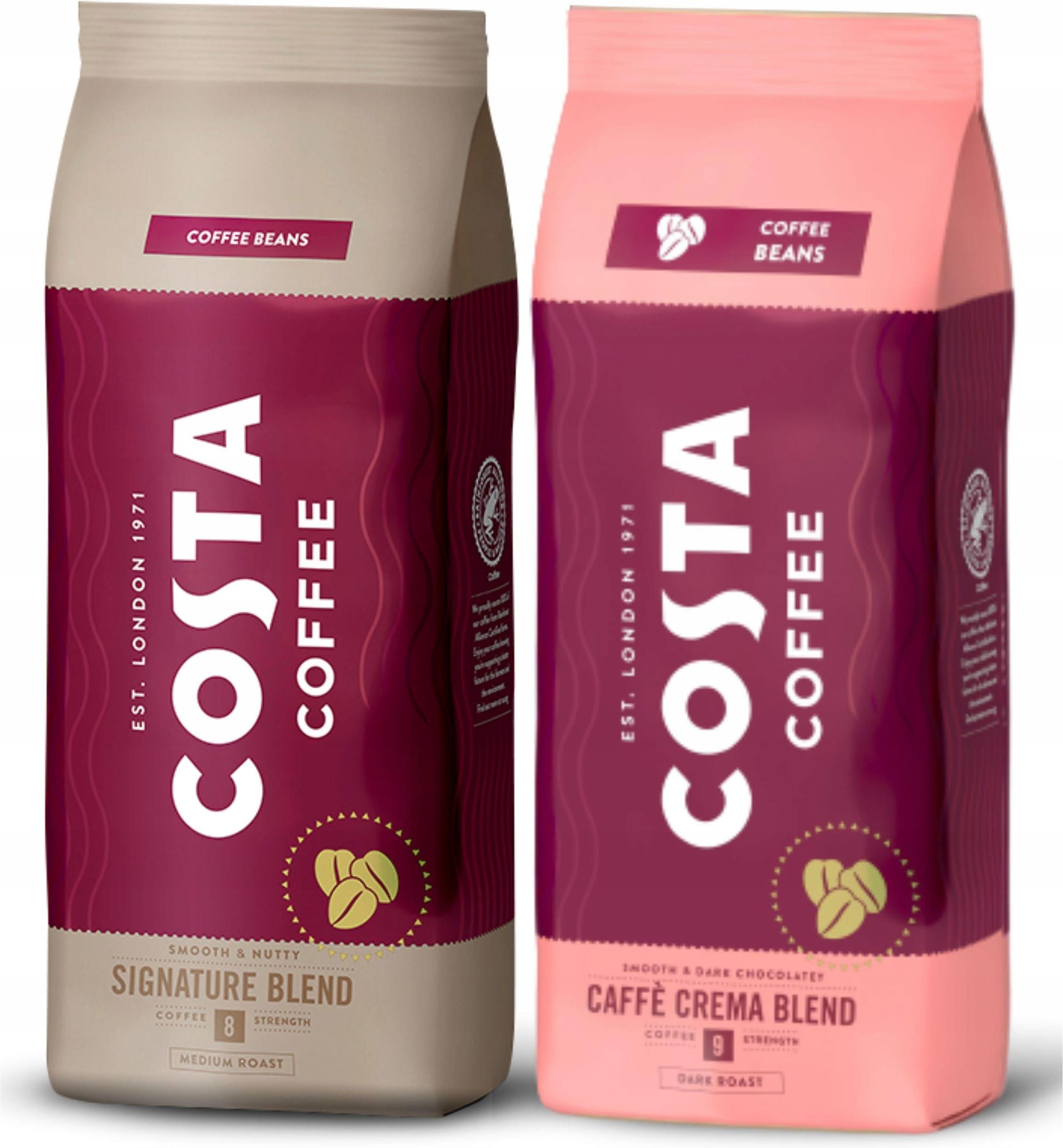 Kawa Costa Coffee Caffe Crema Blend Dark Ziarnista Signature Medium ...