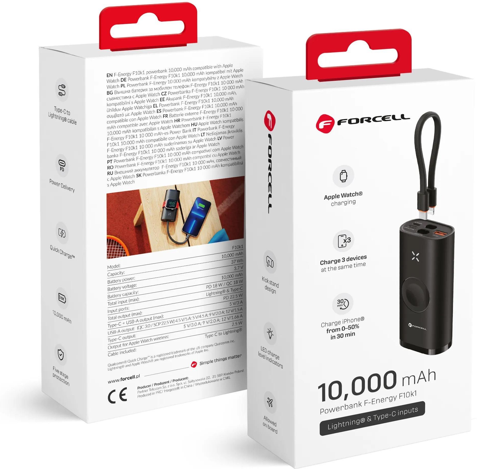 Powerbank Forcell F-Energy F10K1 10000mah Czarny - Opinie i ceny na ...