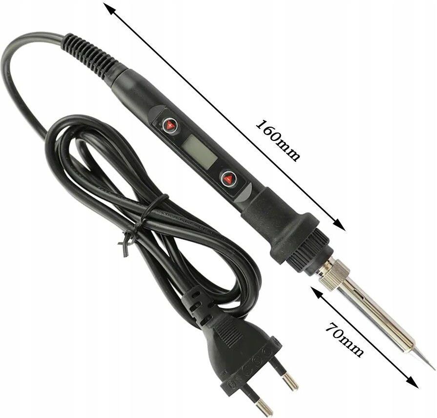 Lutownica Lutownica z wyświetlaczem 80W+Mata+Cyna 0,8 10g+Odsysacz ...