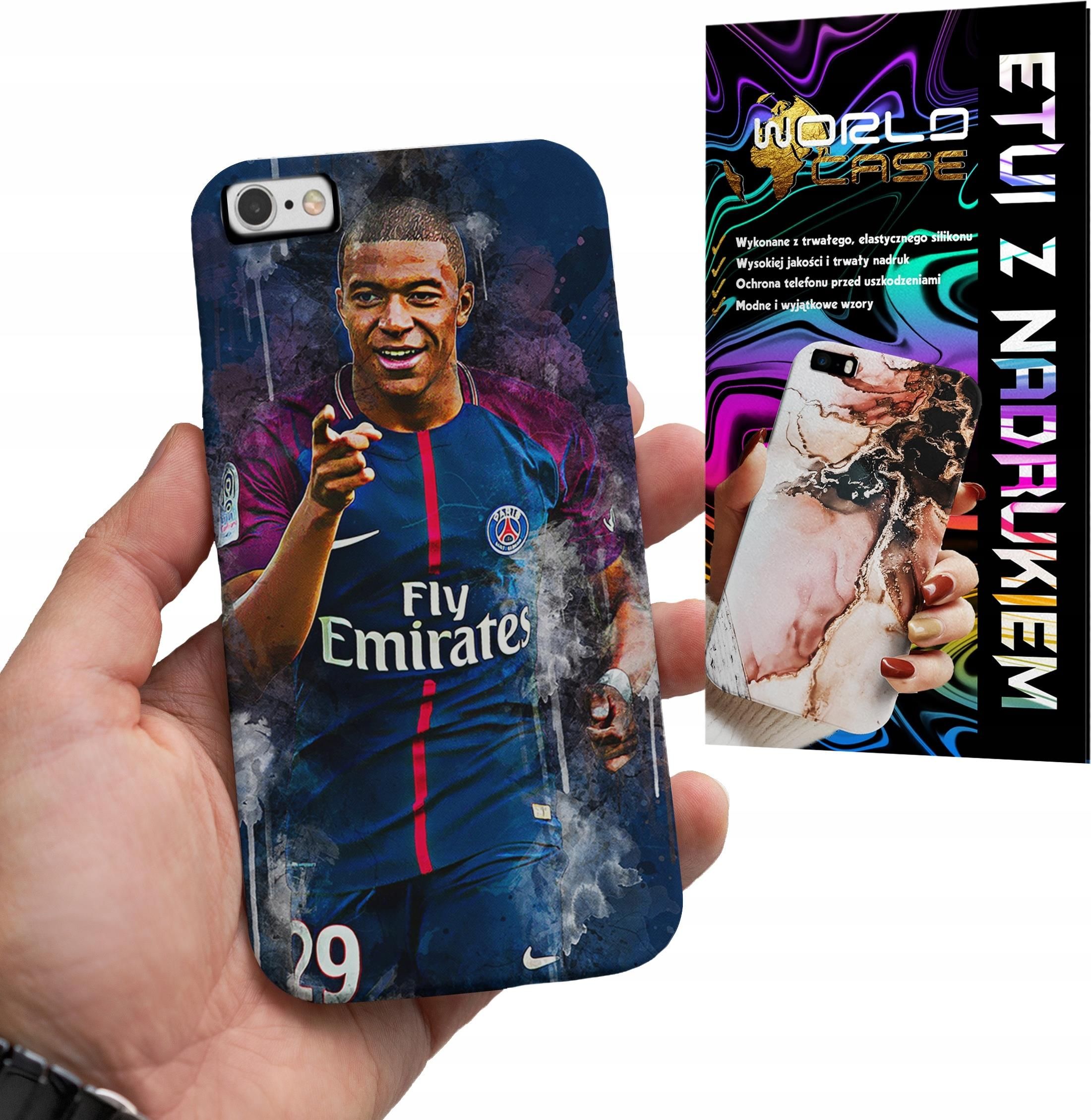 World Case Etui Case Do Iphone 6 6S Mbape Psg Piłkarskie Messi Ronaldo ...