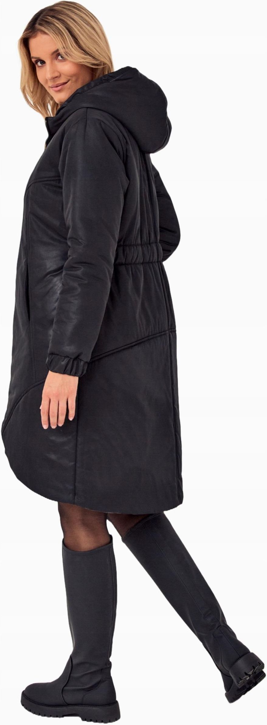 Płaszcz zimowy casual z kapturem Veronica Merloo - Ceny i opinie - Ceneo.pl