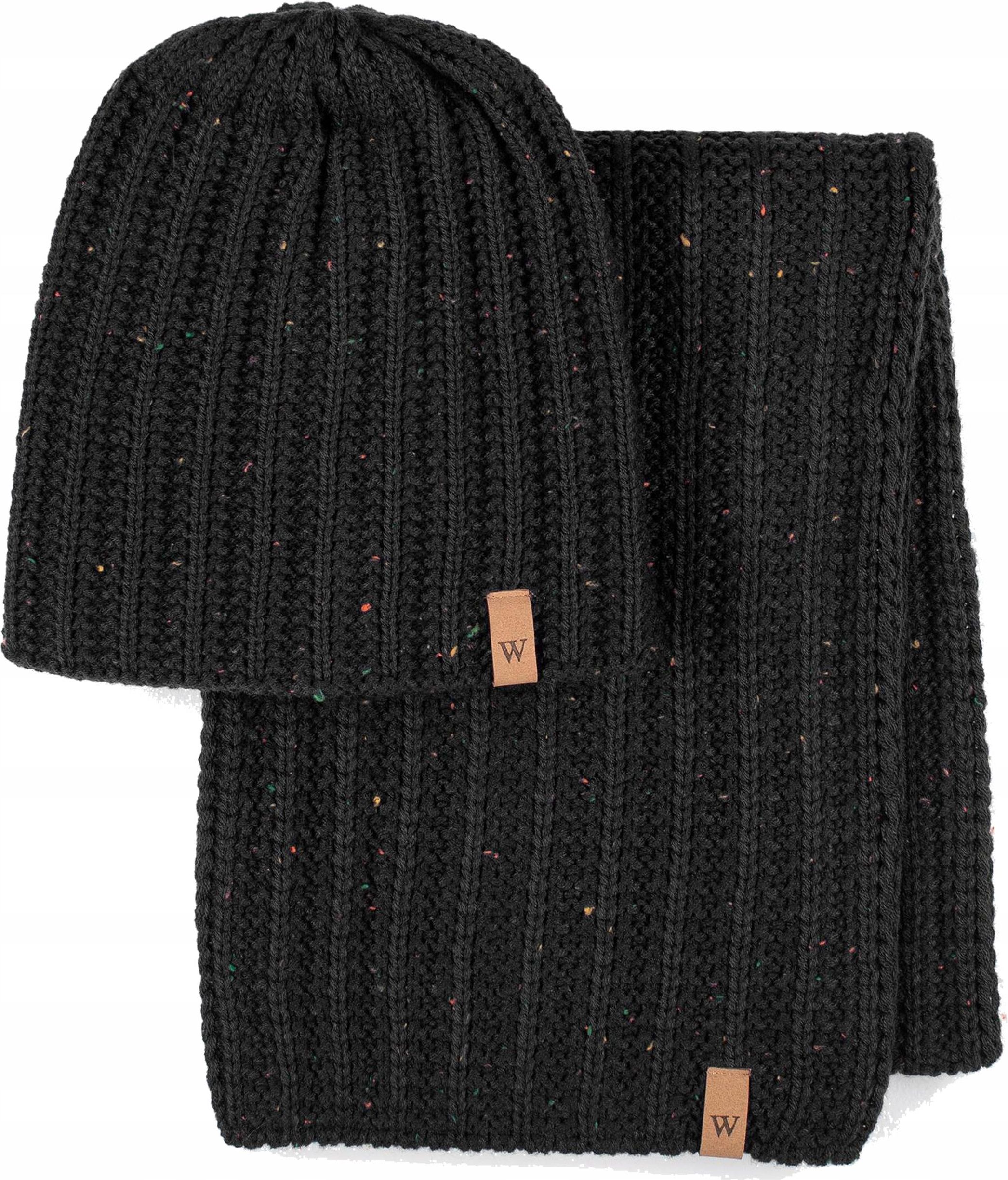 Męska czapka zimowa szalik Wittchen 97-SF-003-1 komplet zimowy czarny - Ceny i opinie - Ceneo.pl