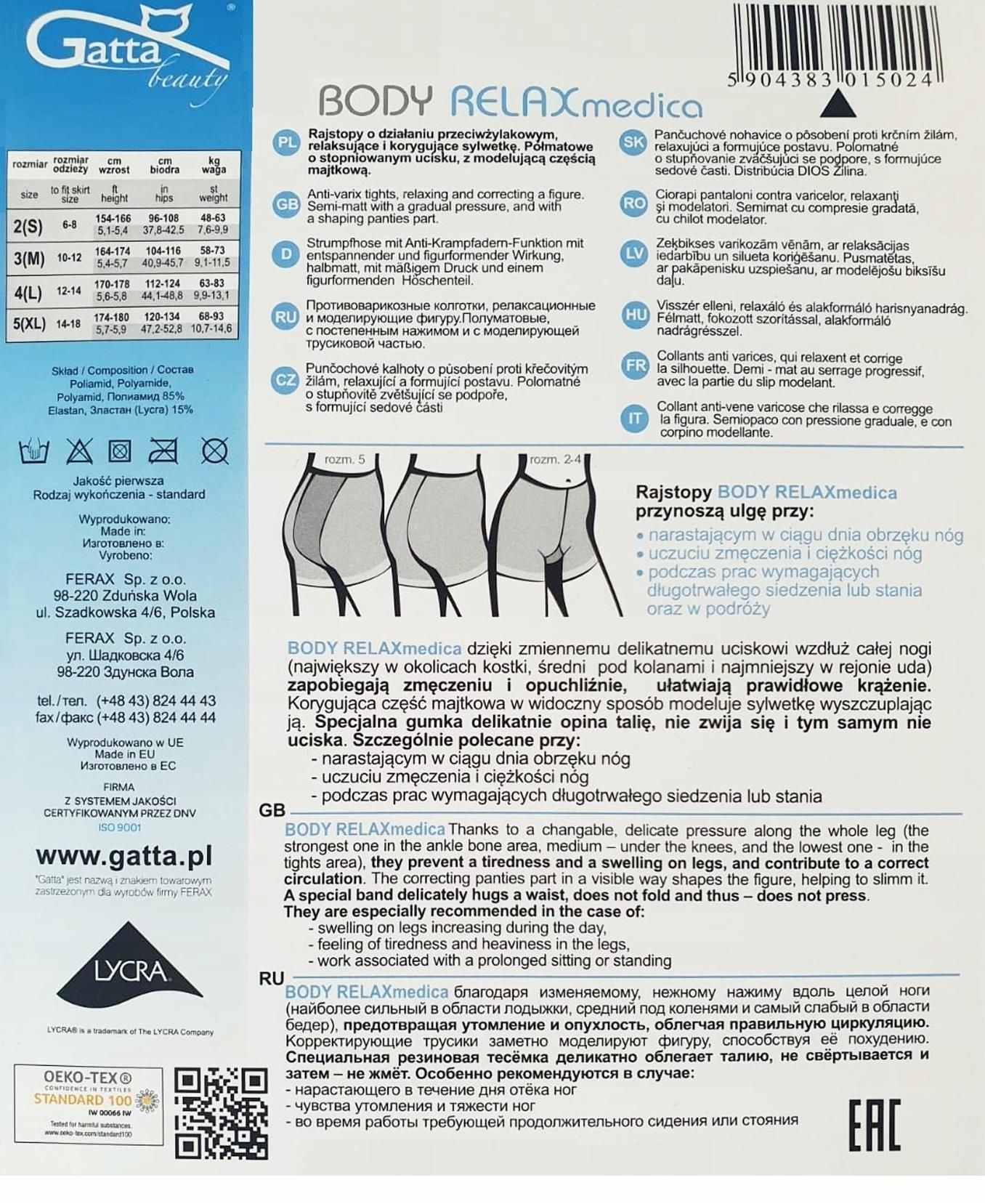 GATTA BODY RELAXMEDICA 20 Rajstopy da /5-XL/Golden - Ceny i opinie ...