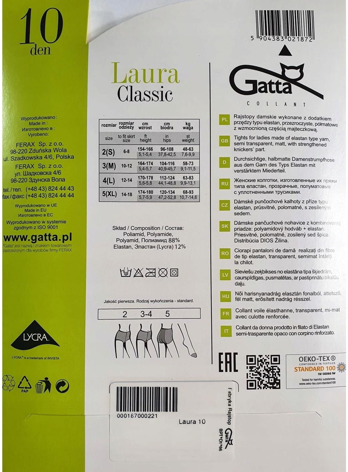 GATTA LAURA 10 Rajstopy damskie wz.00/3-M/Golden - Ceny i opinie - Ceneo.pl
