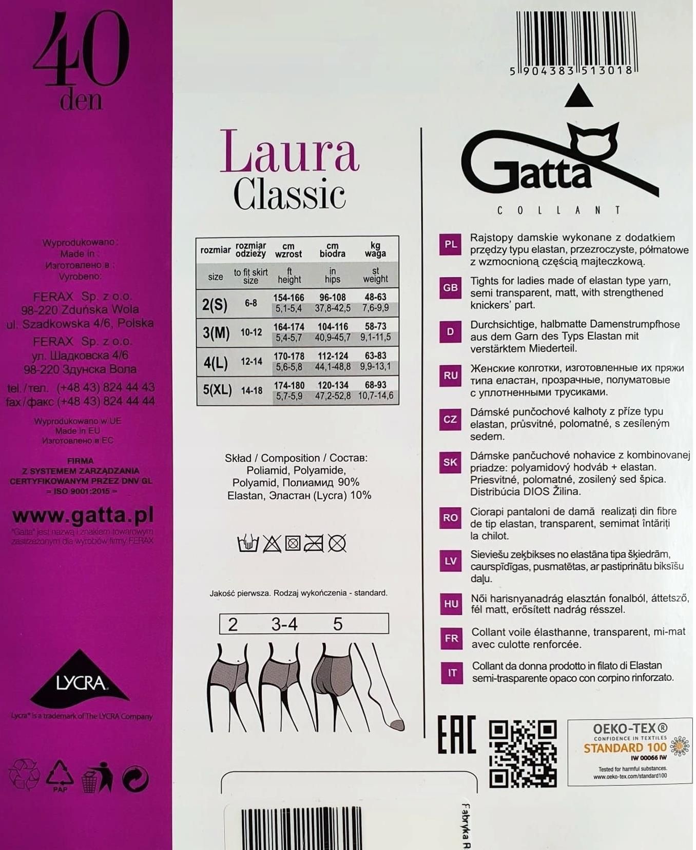 GATTA LAURA 40 Rajstopy damskie wz.00/5-XL/Beige - Ceny i opinie - Ceneo.pl